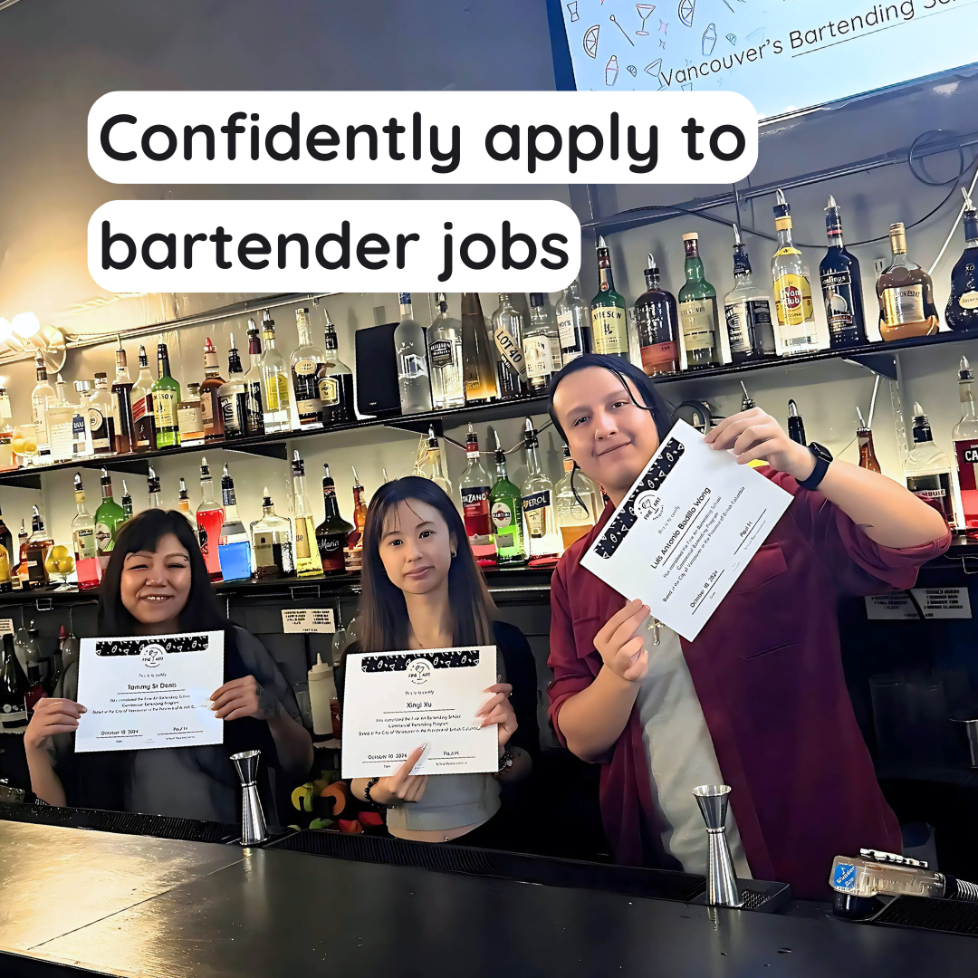 Commercial Bartending Course - Get a Bartender Certificate – Fine Art ...